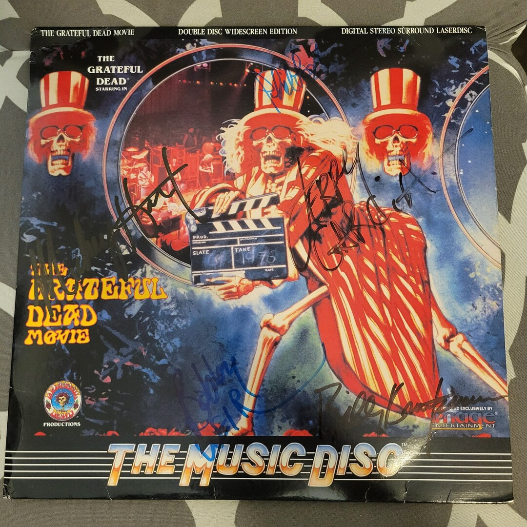 Grateful Dead Signed Laser Disc the Grateful Dead Movie, 5 Band Members ...