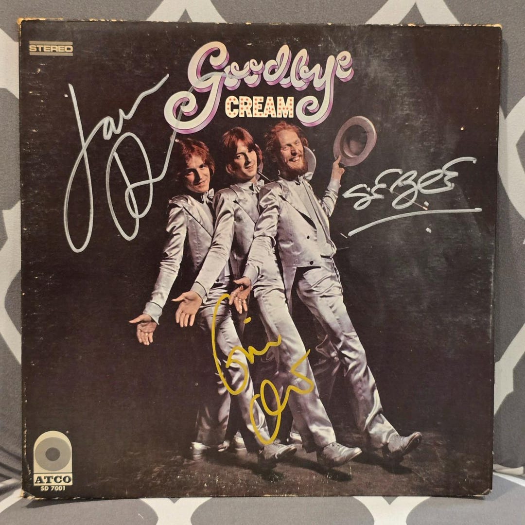 Cream Signed Lp Goodbye, 3 Members, Original, Vintage, Great Gifts, 70s ...