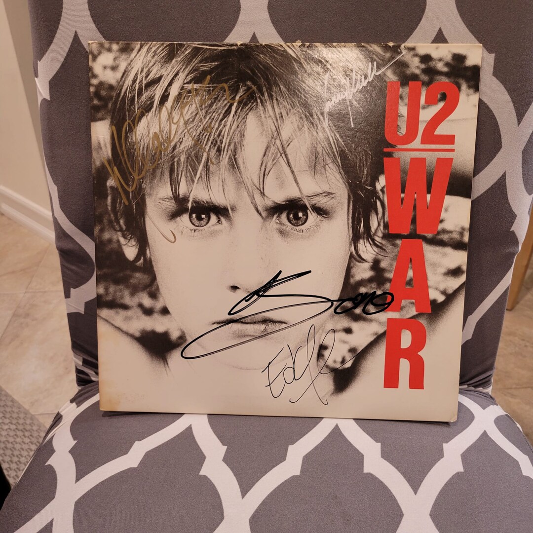 U2 Signed Lp War, Original Album, Vintage Vinyl Record, Great Gifts ...