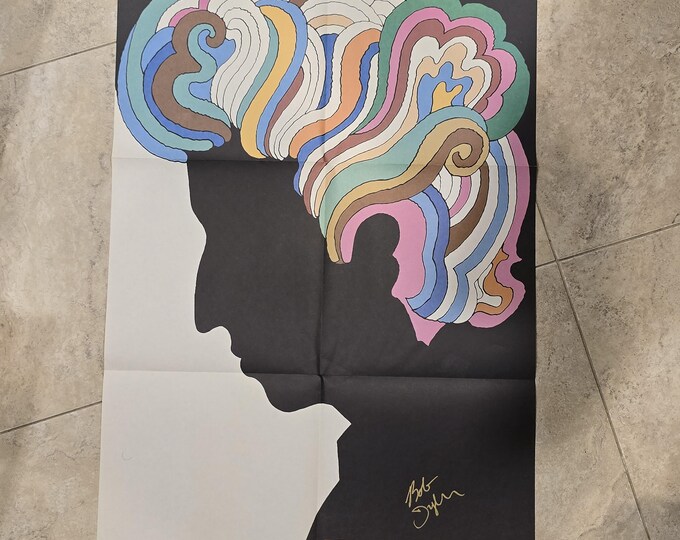 Bob Dylan Signed Insert Poster Greatest Hits 1966 Milton Glaser ...