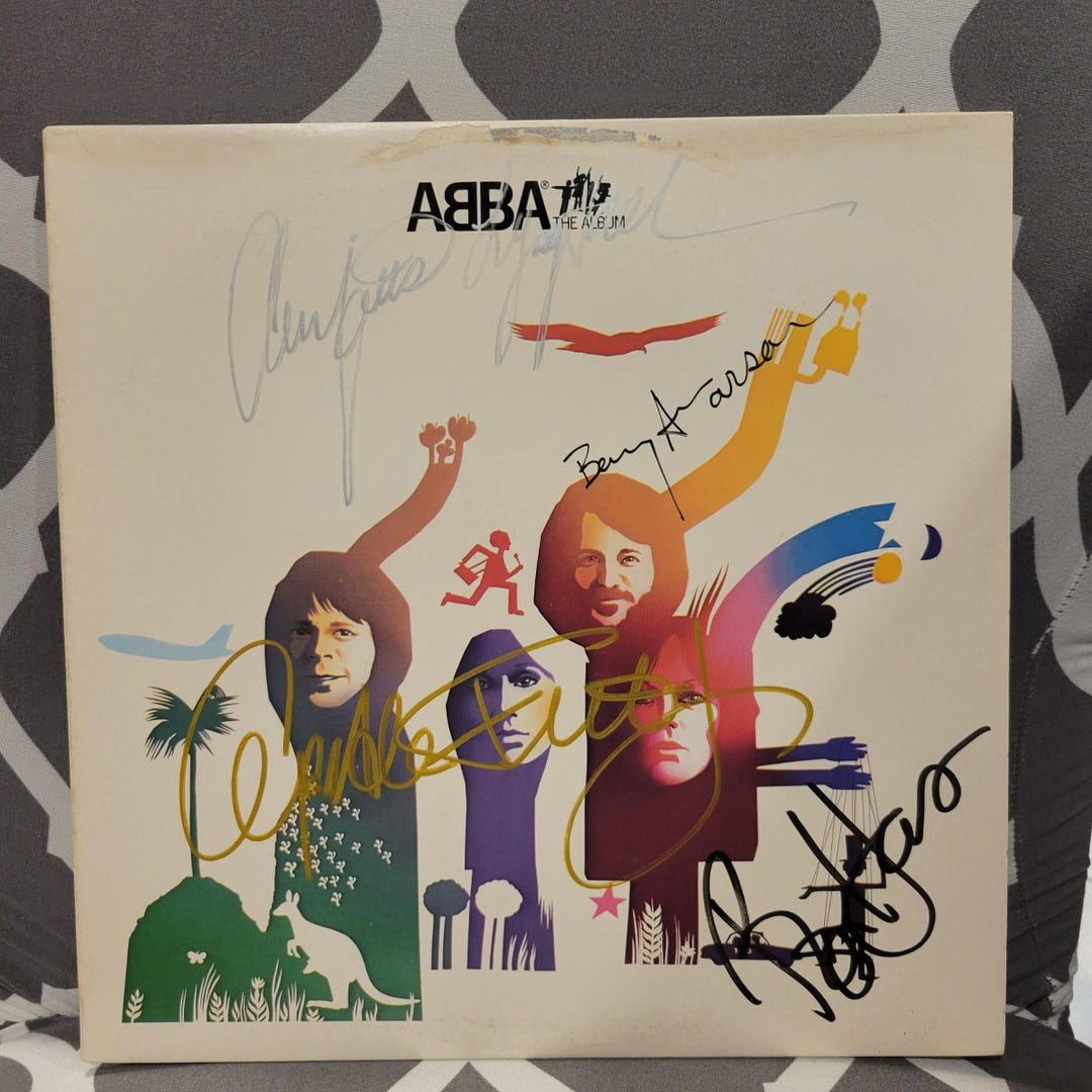 ABBA Signed Lp the Album, 4 Members, Original, Vintage, Great Gifts ...