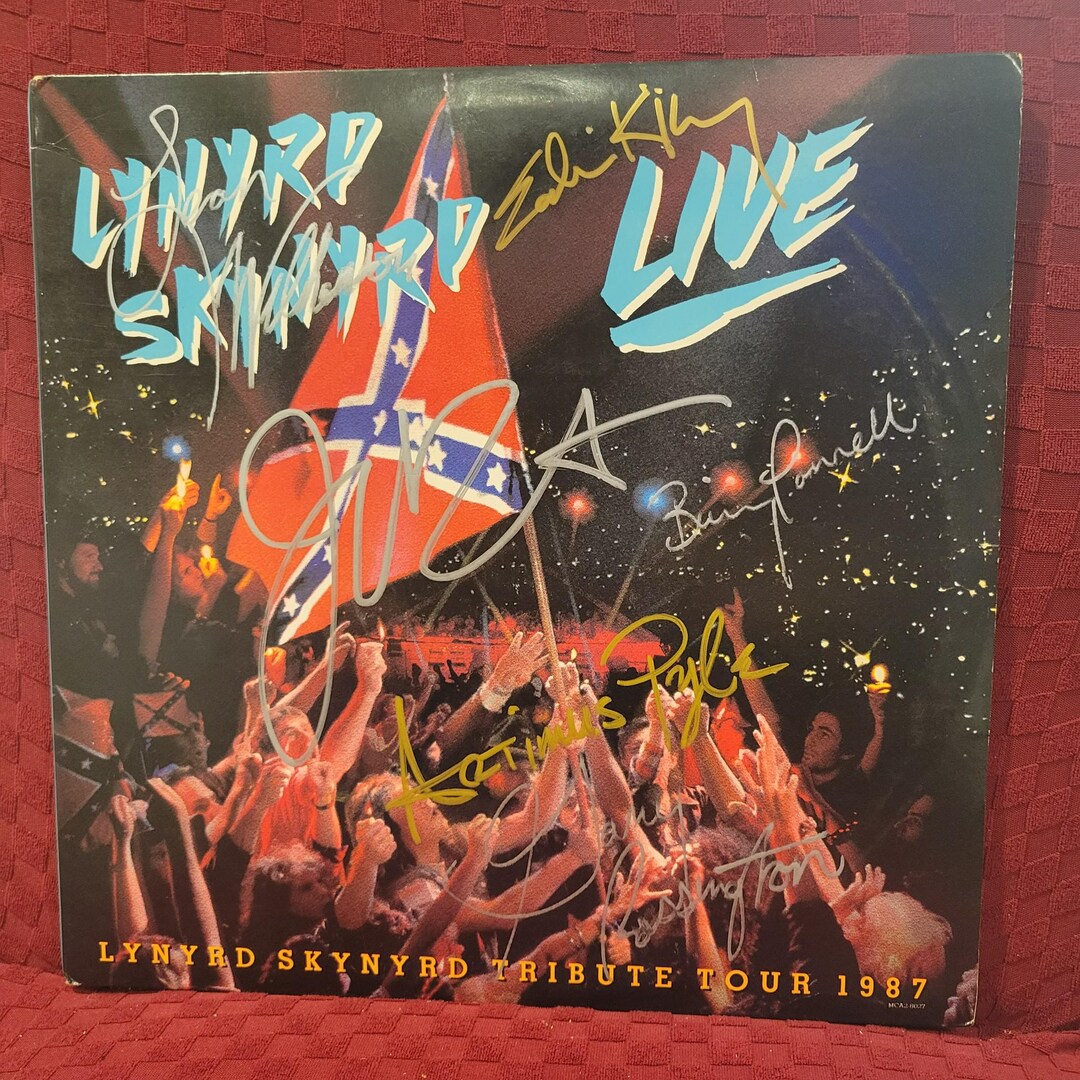 Lynyrd Skynyrd Signed Lp Tribute Tour 1987 , Original, Vintage, Great ...