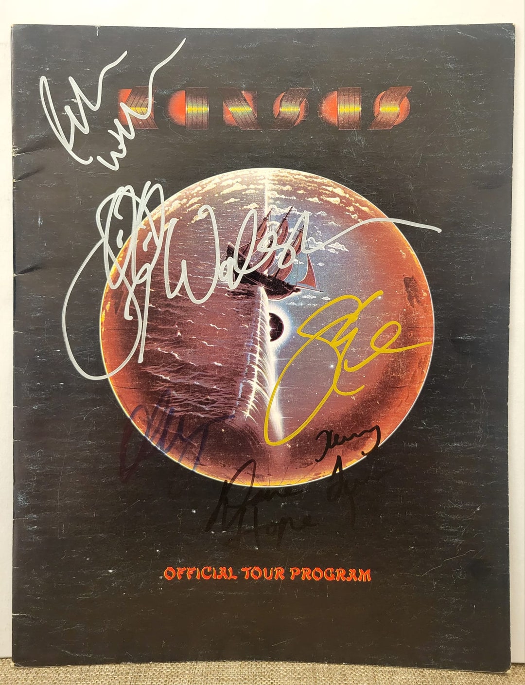 Kansas Signed Official Tour Program Tourbook, 6 Members, Original Album ...