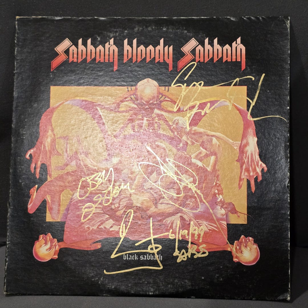 Black Sabbath Signed Lp Sabbath Bloody Sabbath, 4 Members, Original, Vintage, Great Gifts, 60s ...
