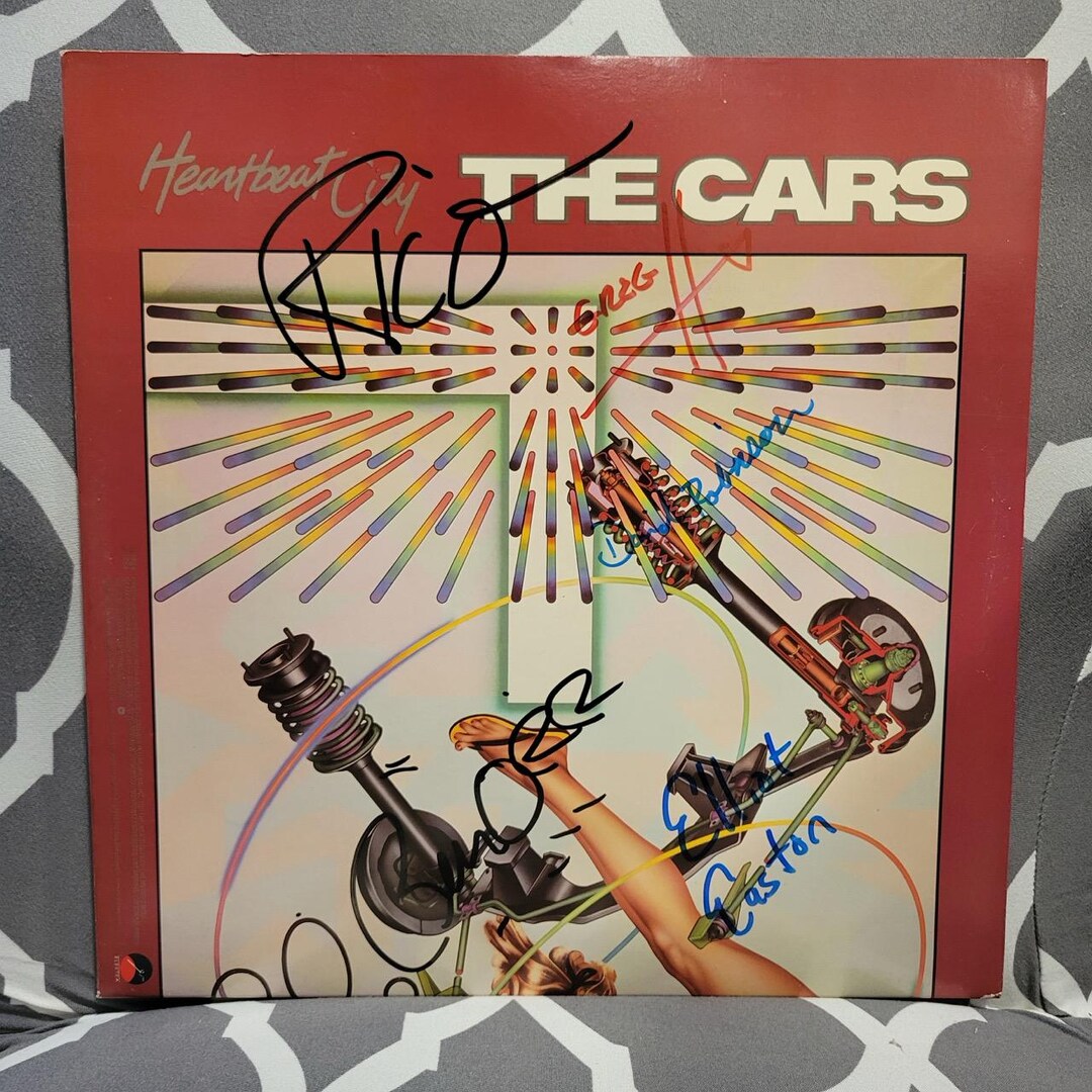 The Cars Signed Lp Heartbeat City , 5 Members, Original, Vintage, Great ...