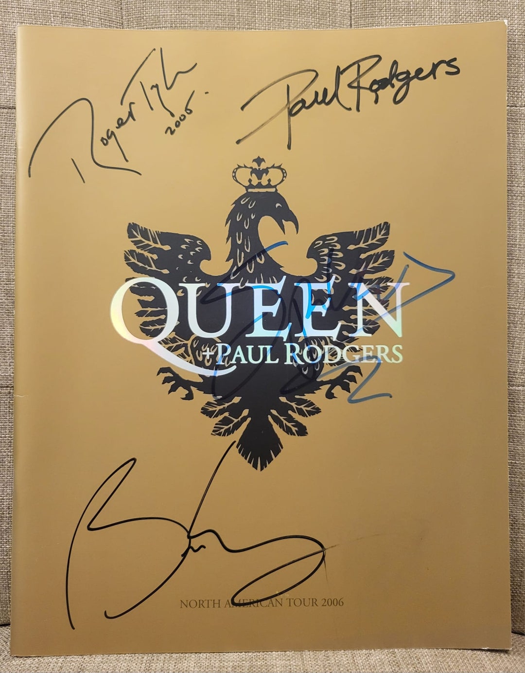 Queen Signed Lp Tourbook 2006, Original Album, Vintage Vinyl Record ...