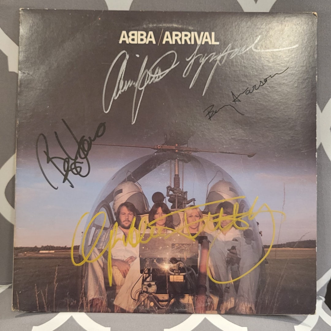 ABBA Signed Lp Arrival 1976 by 4 Members, Original Album, Vintage Vinyl ...