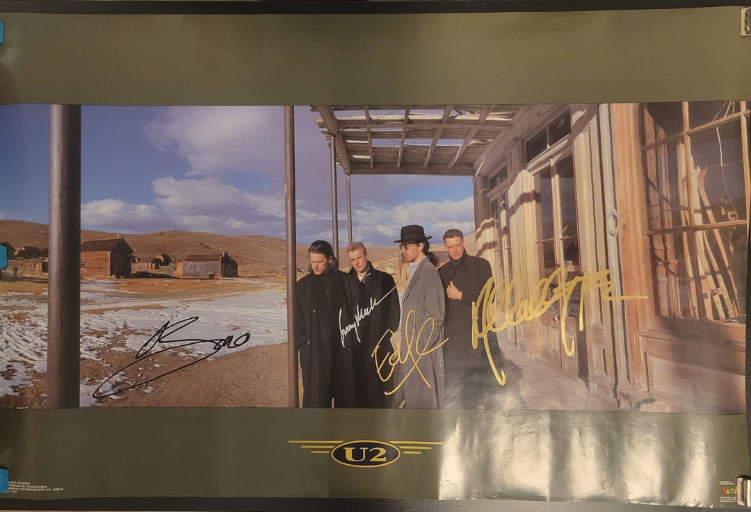 U2 Signed Poster 1987, Original Album, Vintage Vinyl Record, Great ...