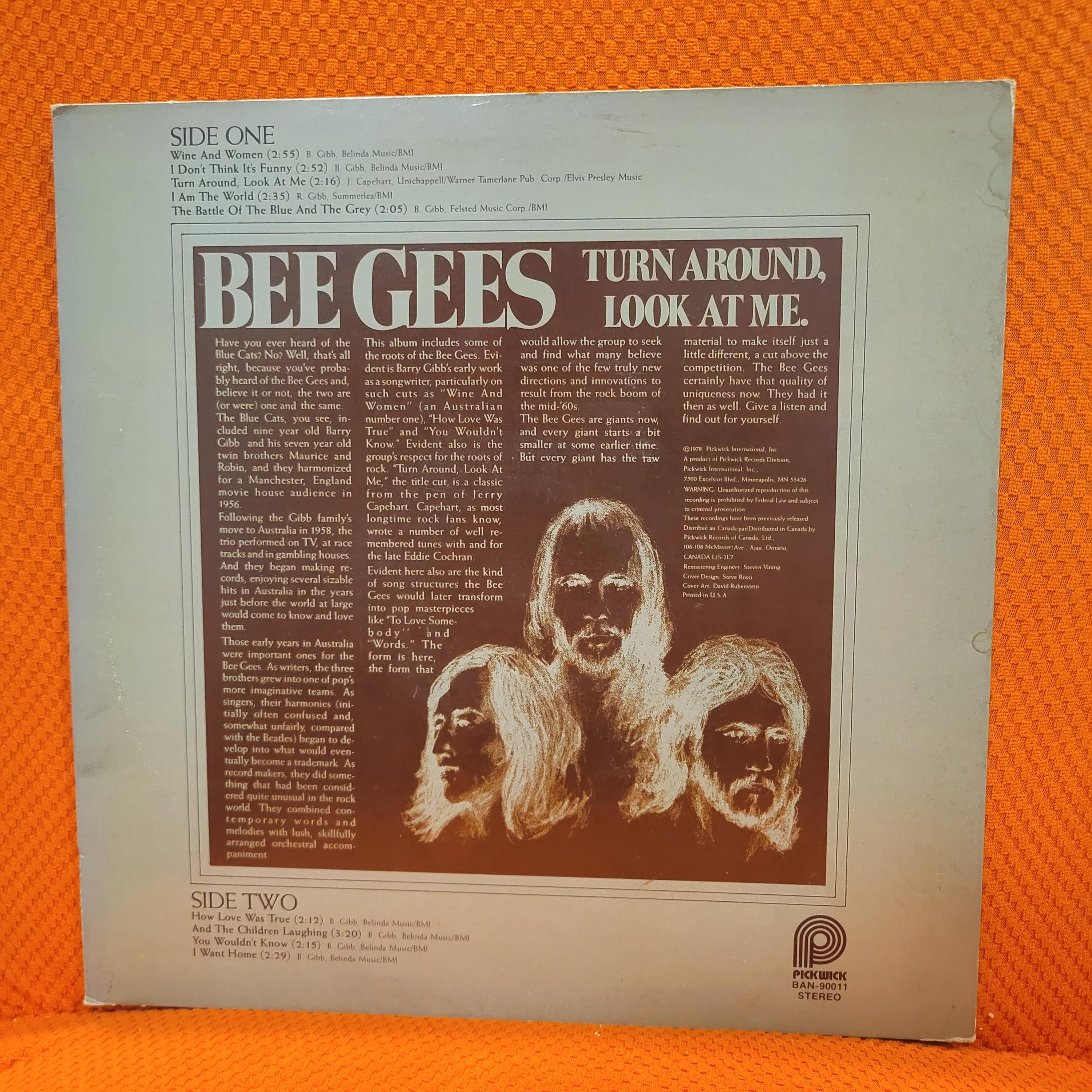 The Bee Gees Signed Lp Turn Around Look at Me, 3 Members, Original ...