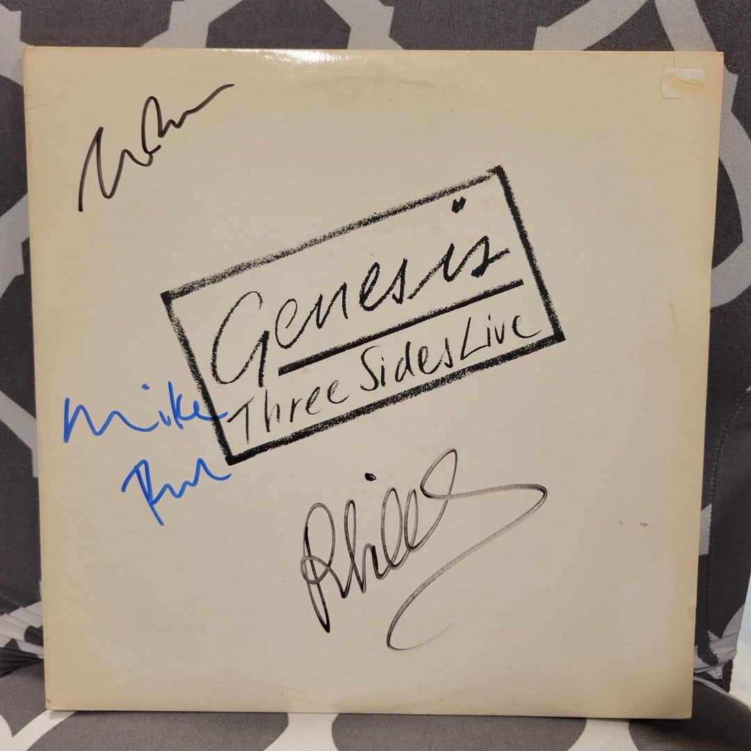 Genesis Signed Lp 3 Sides Live, 3 Members, Original, Vintage, Great ...