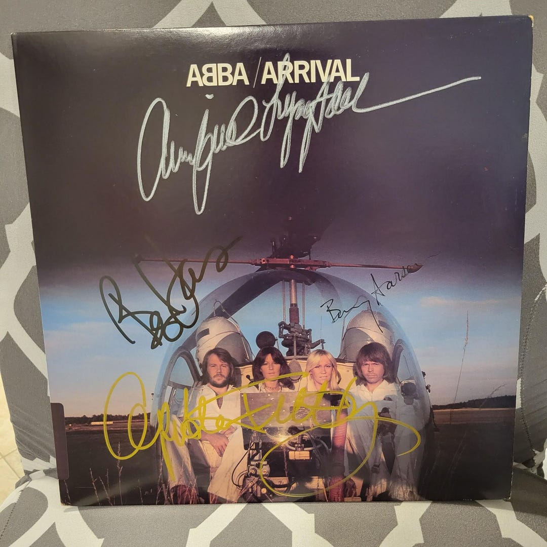 ABBA Signed Lp Arrival 1976 4 Members, Original, Vintage, Great Gifts ...