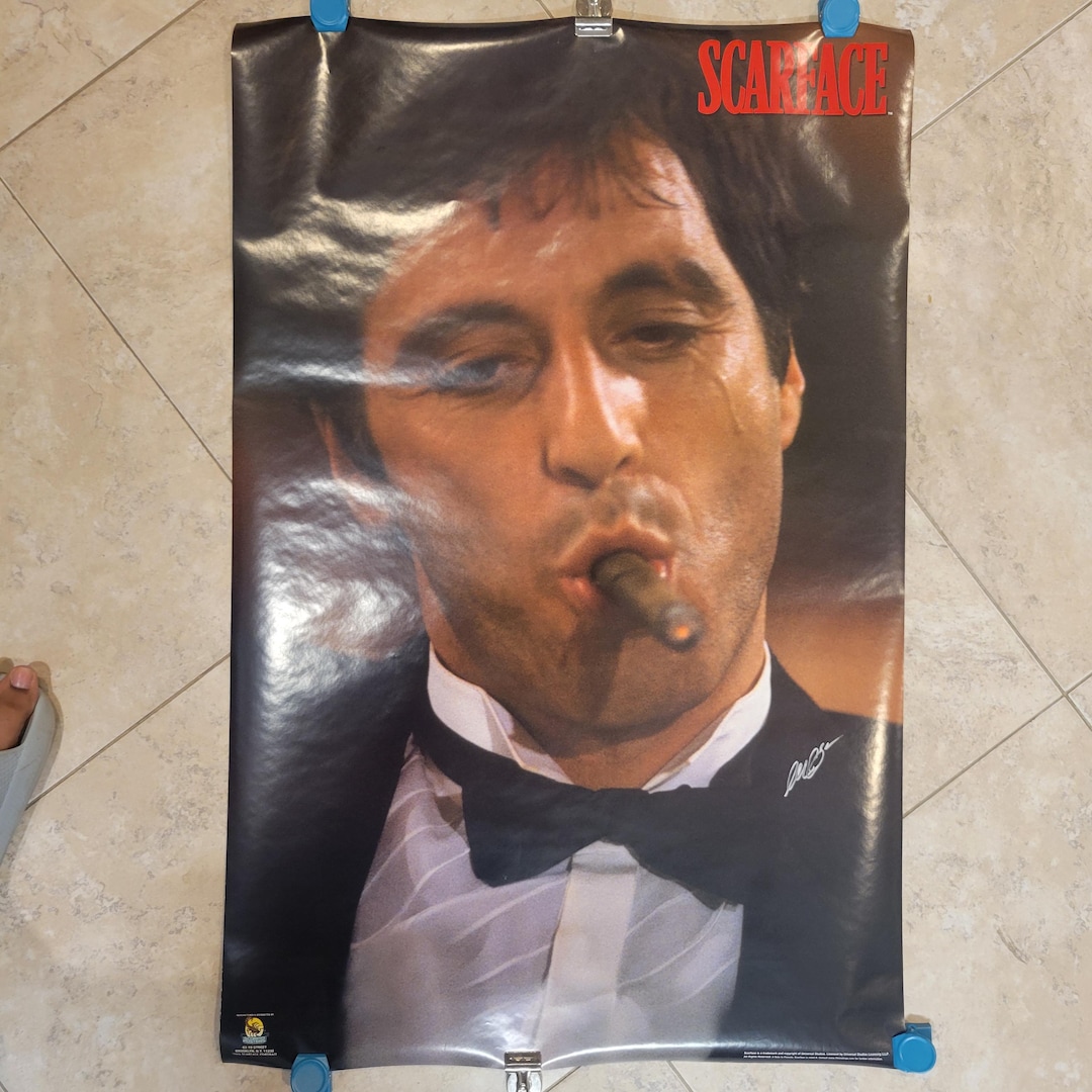 Signed Scarface Movie Poster, Al Pacino Autograph, 1983 Vintage - Etsy