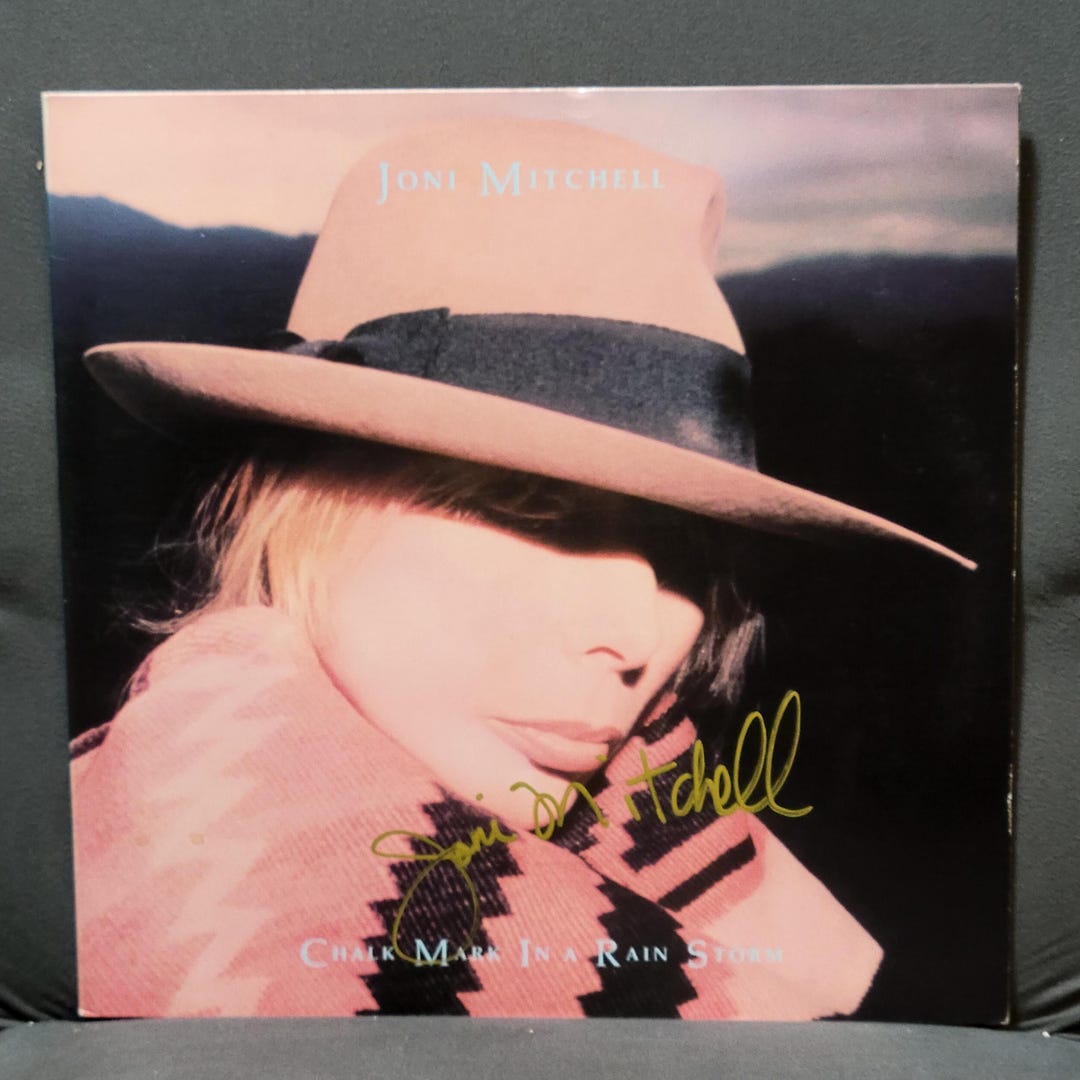 Signed Joni Mitchell 'chalk Mark in a Rain Storm' LP, Vintage Vinyl - Etsy