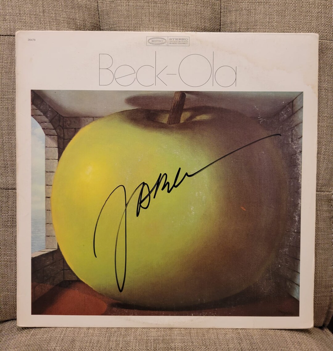 Jeff Beck Signed Lp Beck-ola, Original Album, Vintage Vinyl Record ...
