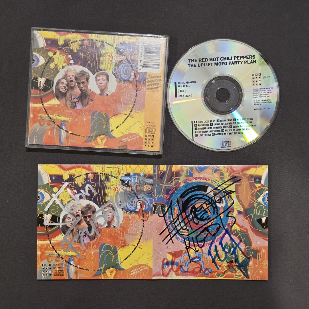 Red Hot Chili Peppers Signed Cd the Uplift Mofo Party Plan, 4 Members ...