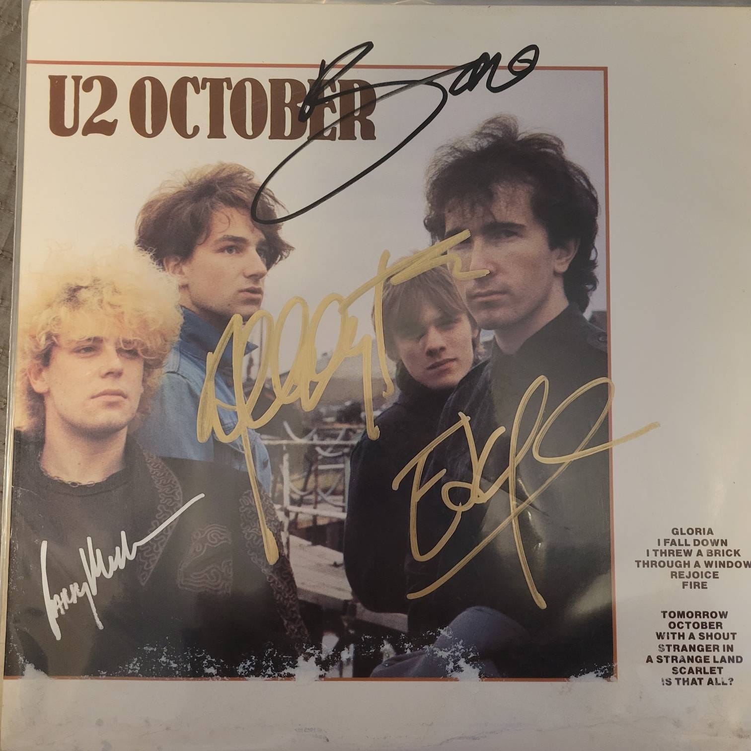 U2 Signed Lp October Original Album Vintage Vinyl Record - Etsy Australia