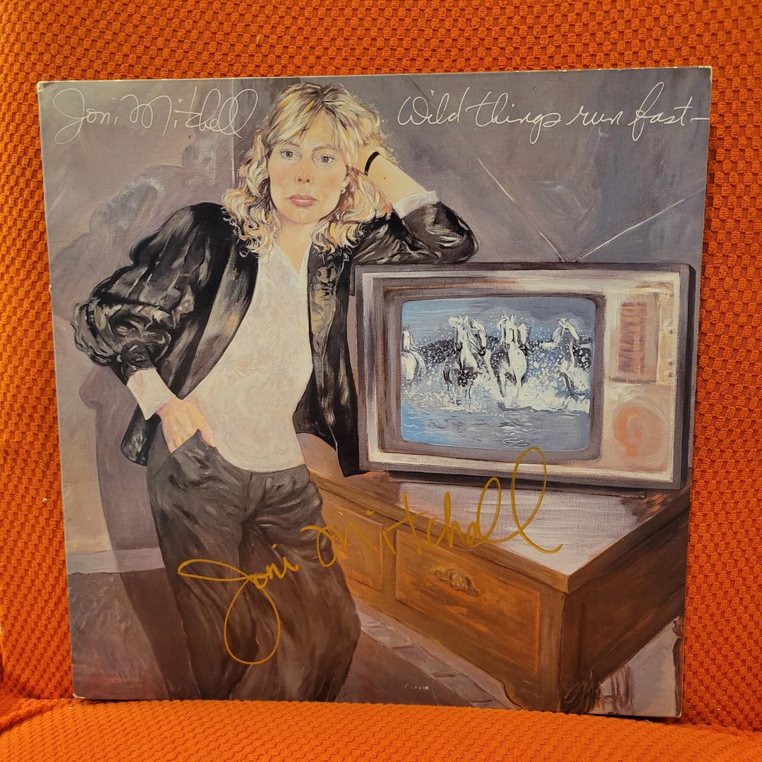 Signed Joni Mitchell 'wild Things Run Fast' LP, Vintage Vinyl - Etsy