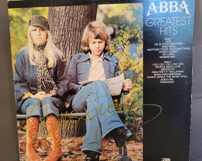 ABBA Signed Lp Greatest Hits Volume 1, 4 Members, Original, Vintage ...
