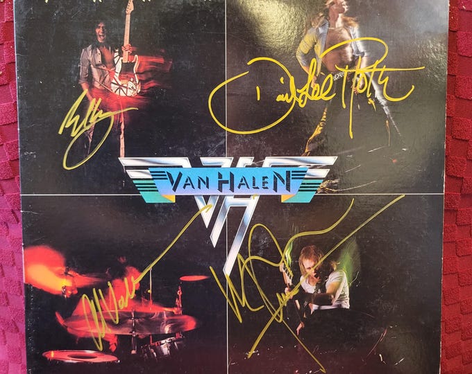 Van Halen Signed Lp Debut 1978 , 4 Members, Original, Vintage, Great ...