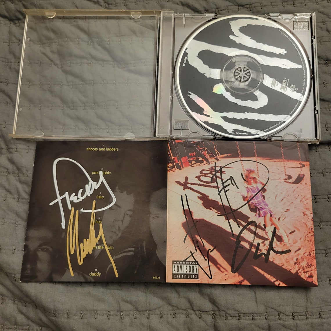 Korn Signed Cd Self Titled Full Band Original Vintage Great Ts