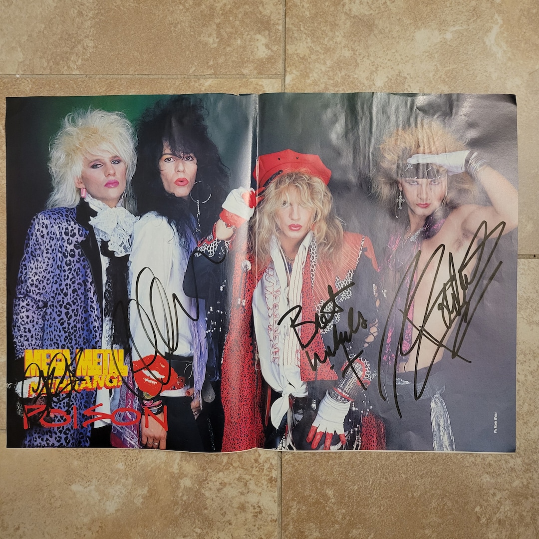 Poison Signed Magazine Centerfold, Original, Vintage, Great Gifts, 70s ...