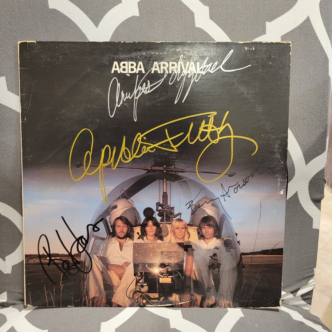 ABBA Signed Lp Arrival 1976 4 Members, Original Album, Vintage Vinyl ...