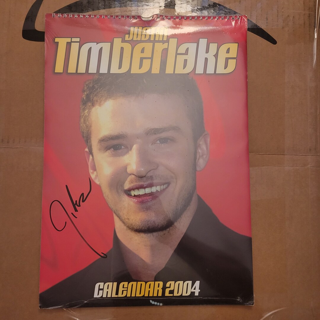 Justin Timberlake Signed 2004 Calendar, Original, Vintage, Great Gifts ...
