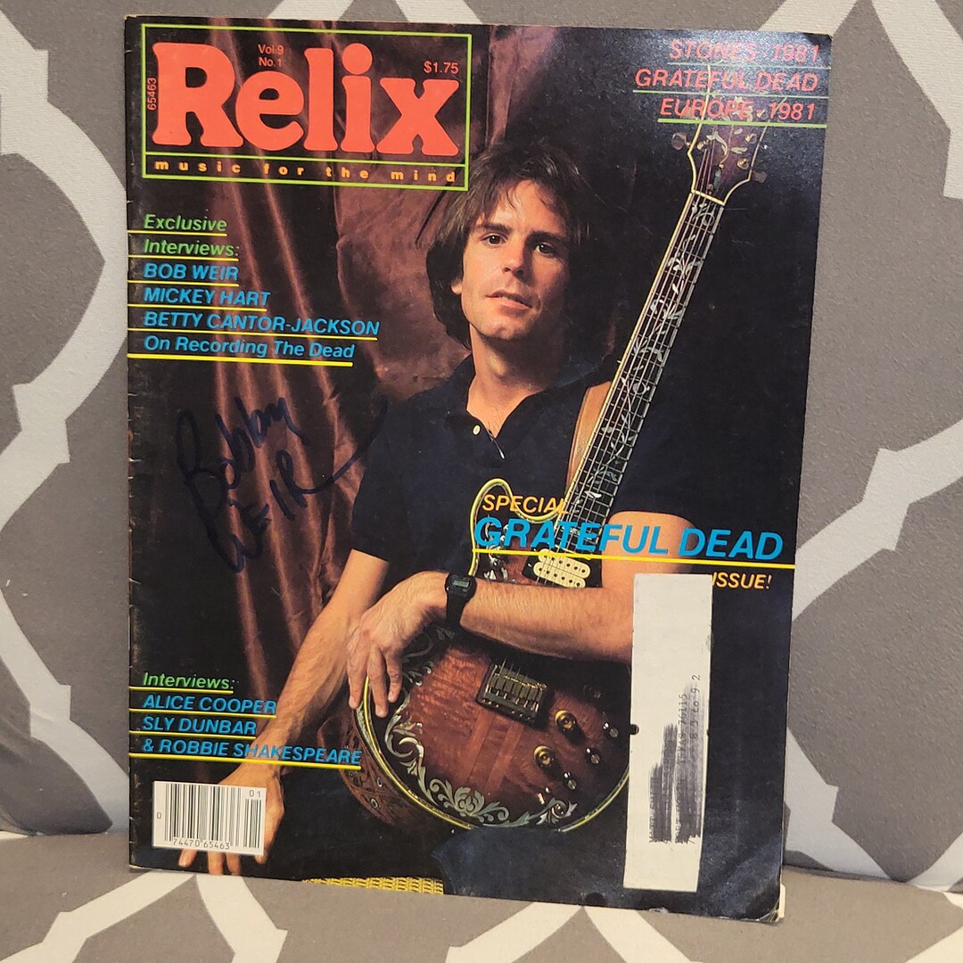 Bob Weir Signed Magazine Relix , Original Album, Great Gifts, 70s 80s ...