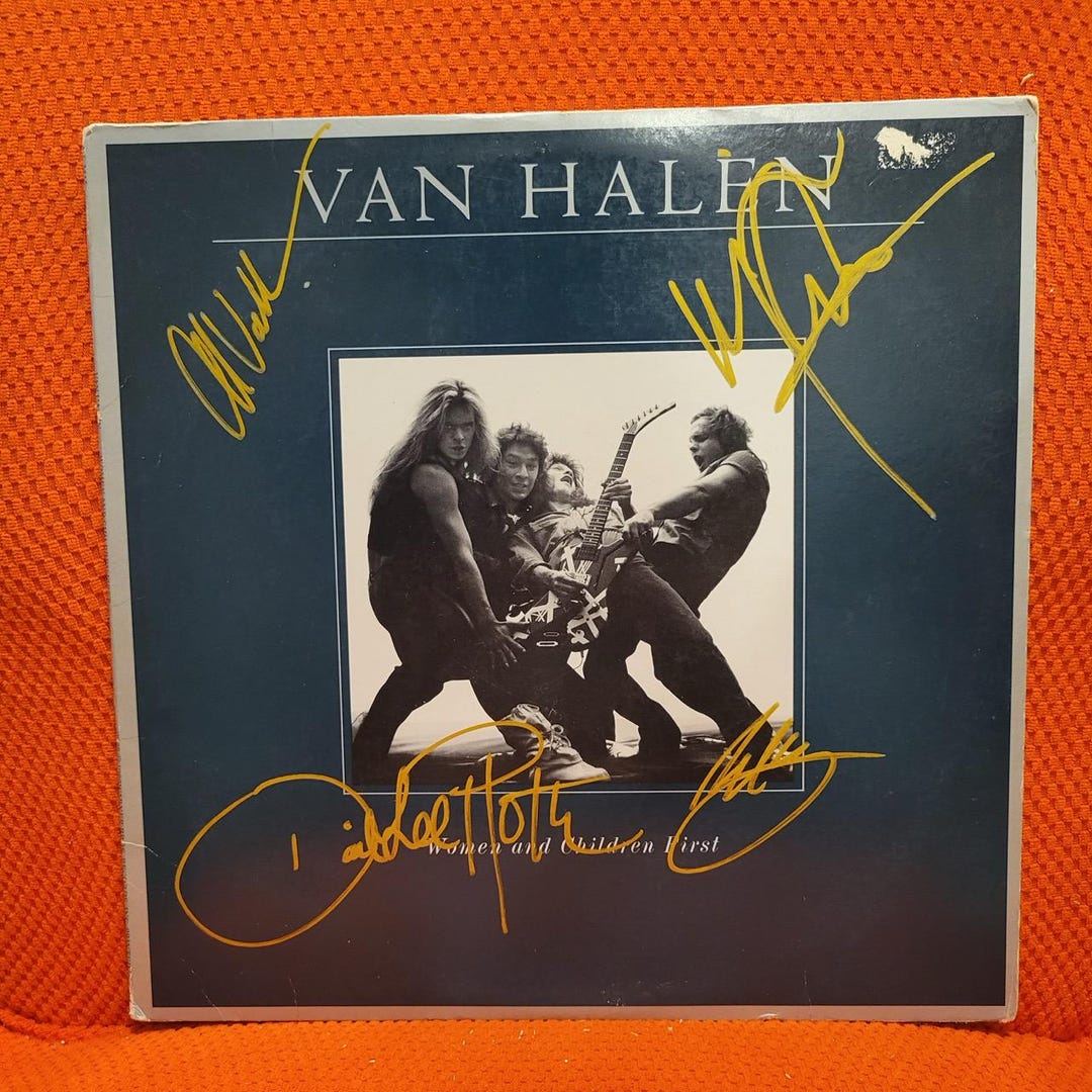 Van Halen Signed Lp Women and Children First , 4 Members, Original ...