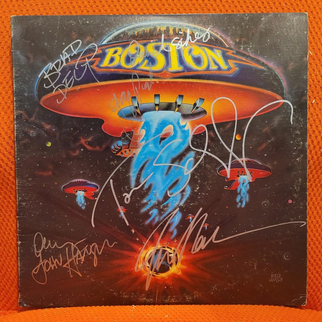 Boston Signed Lp Debut, 6 Members, Original, Vintage, Great Gifts, 60s ...