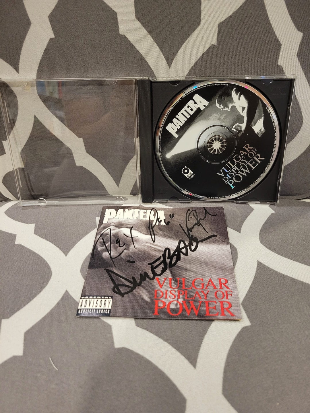 Pantera Signed Cd Vulgar Display of Power, 4 Members, Original, Vintage ...
