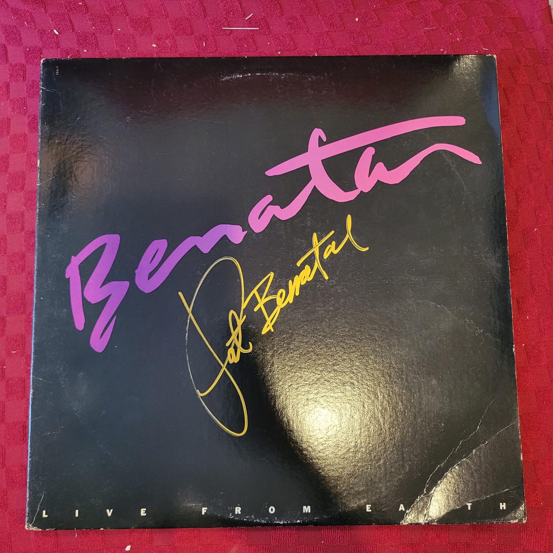 Pat Benatar Signed Lp Live From Earth, Original, Vintage, Great Gifts ...