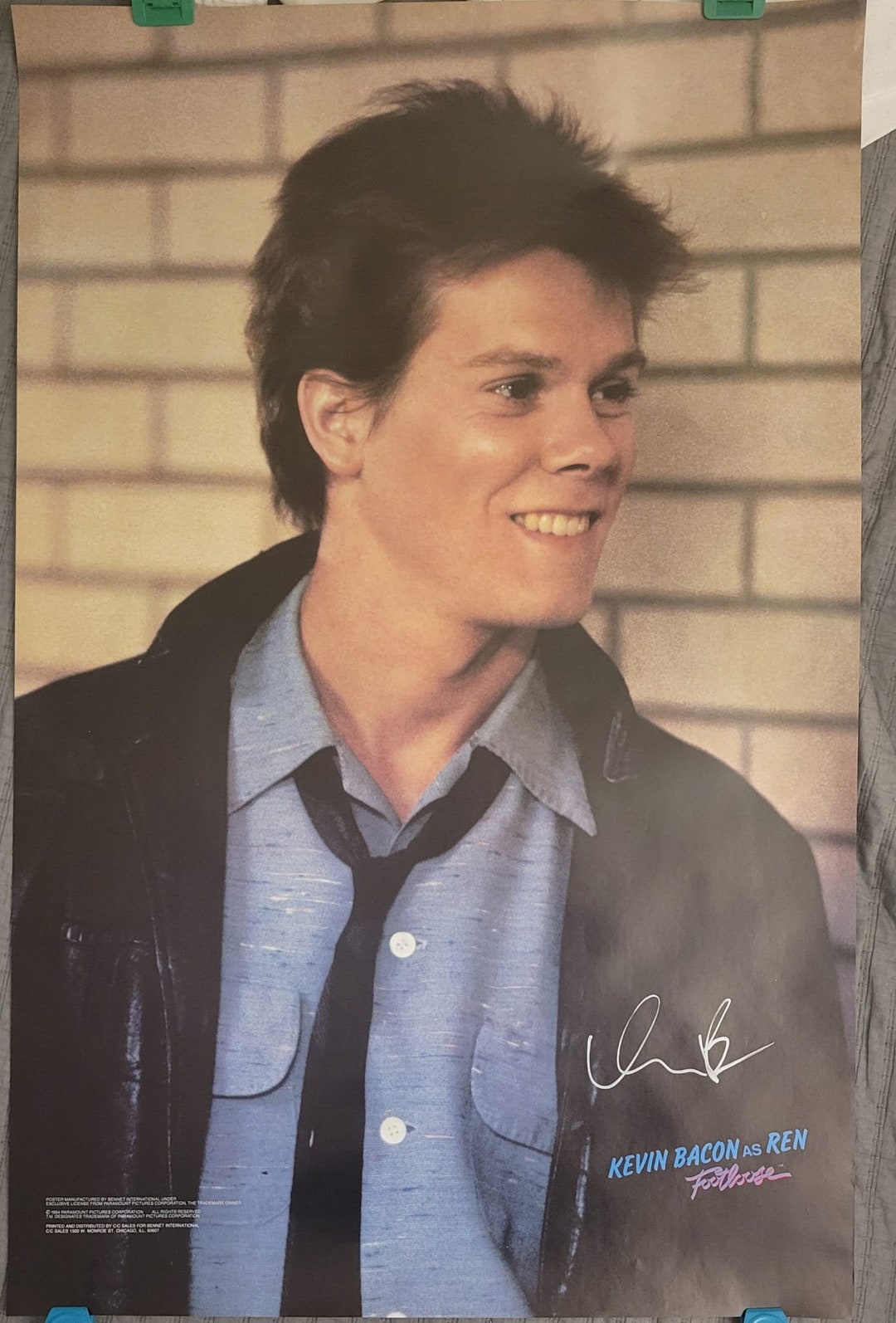 Kevin Bacon, Signed Poster Footloose 1984 Original, Vintage, Great ...