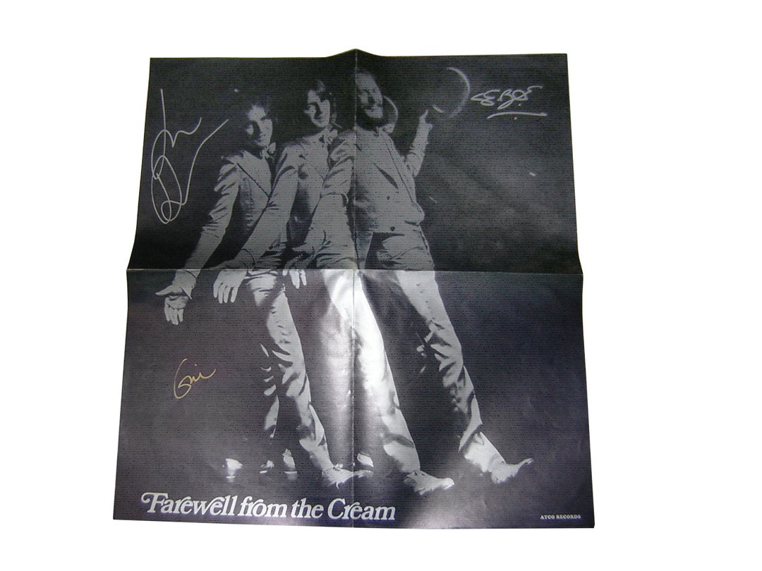 Cream Signed Poster GOODBYE 1969 Ginger Baker Eric Clapton - Etsy
