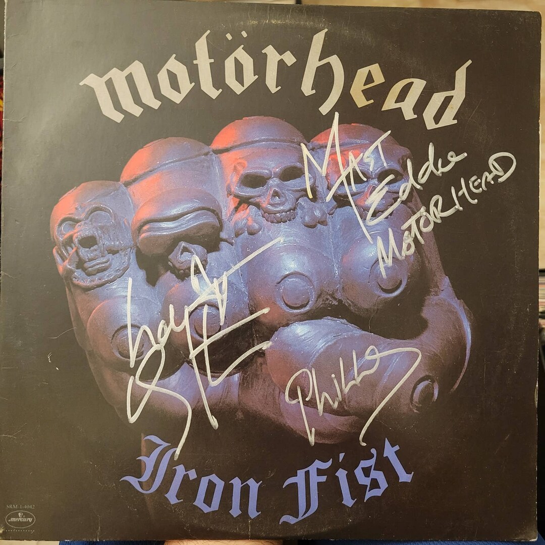 Motorhead Signed Lp Iron Fist Original Album Vintage Vinyl - Etsy