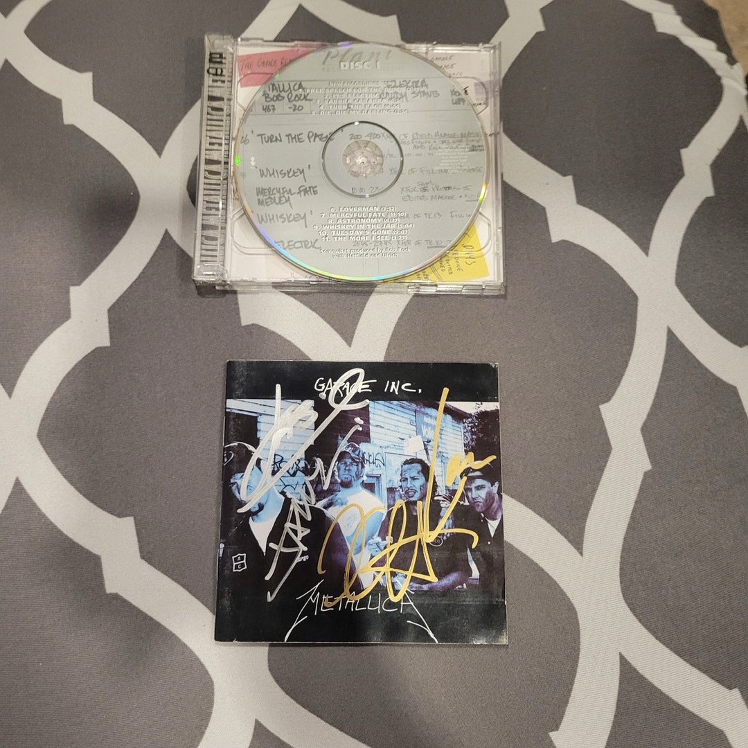 Metallica Signed Cd Garage Inc Disc 1 and 2, 4 Members, Original ...