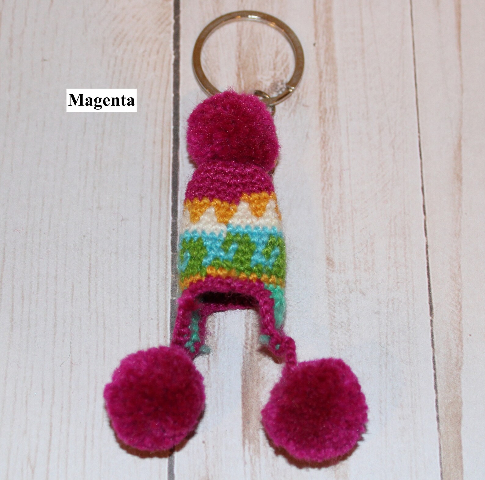Crochet Peruvian Chullo Hat Keychain Handmade Cute Chullo Key Chain ...