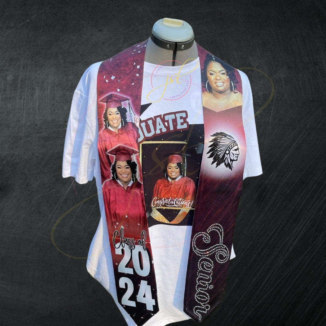 Custom Graduation Stole | Customizable | Class of 2024| Personalized ...
