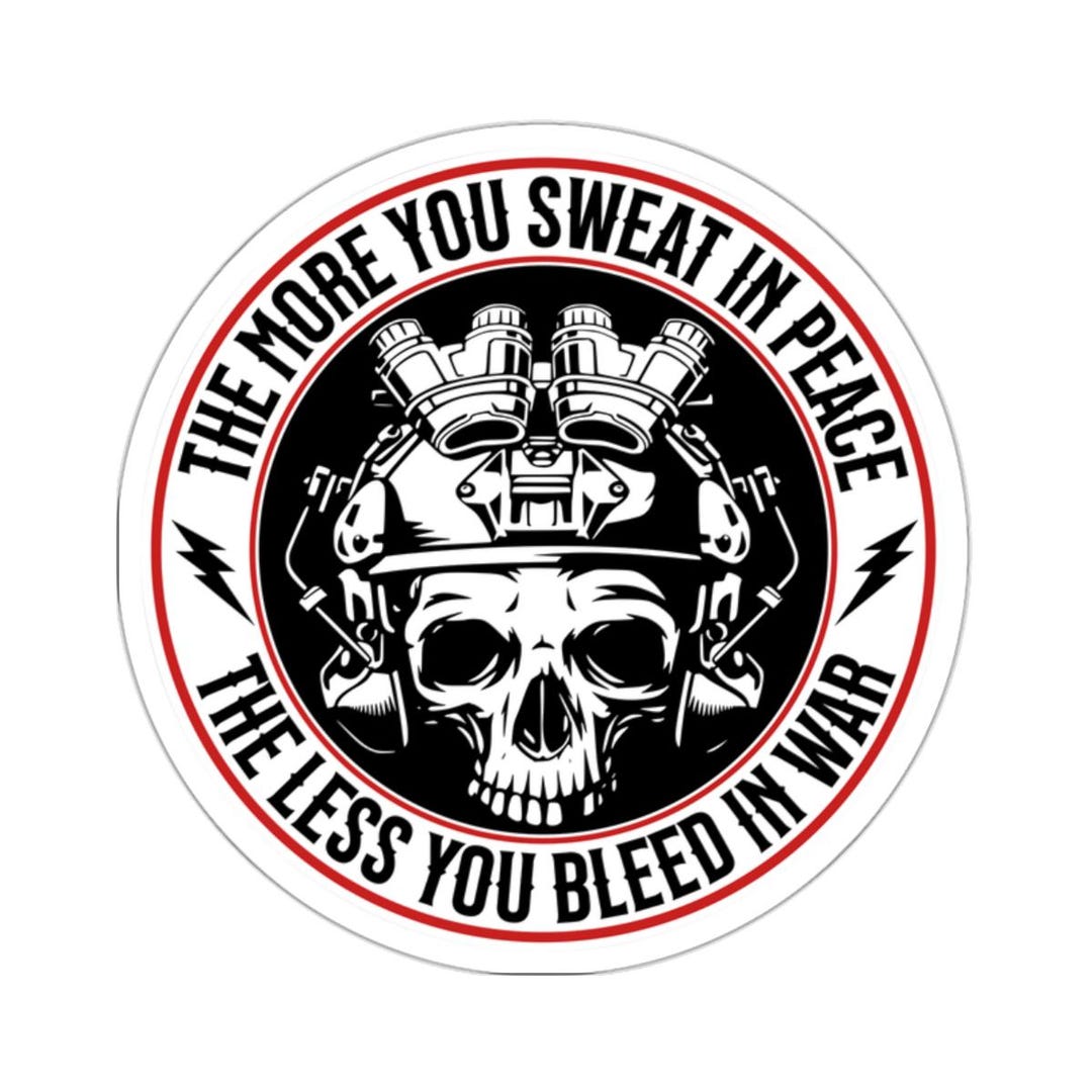 Motivational Die-cut Sticker: the More You Sweat in Peace - Etsy