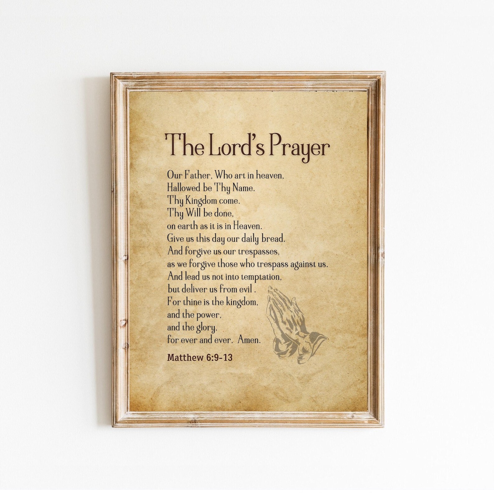 Lord's Prayer Print: Christian Scripture, Bible Verse (digital Download ...