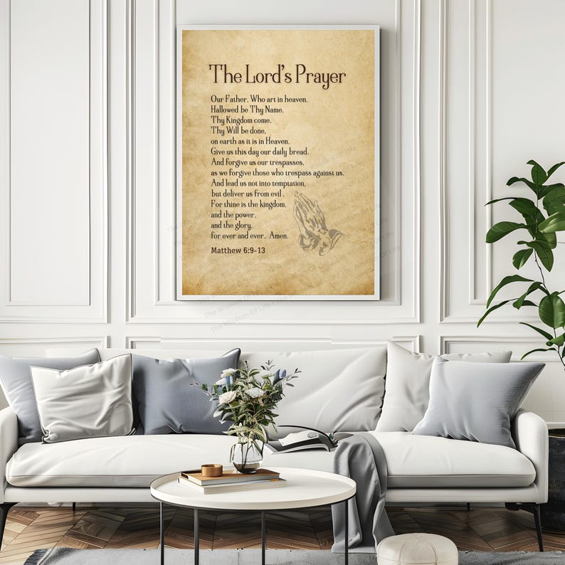 Lord's Prayer Print: Christian Scripture, Bible Verse (digital Download ...