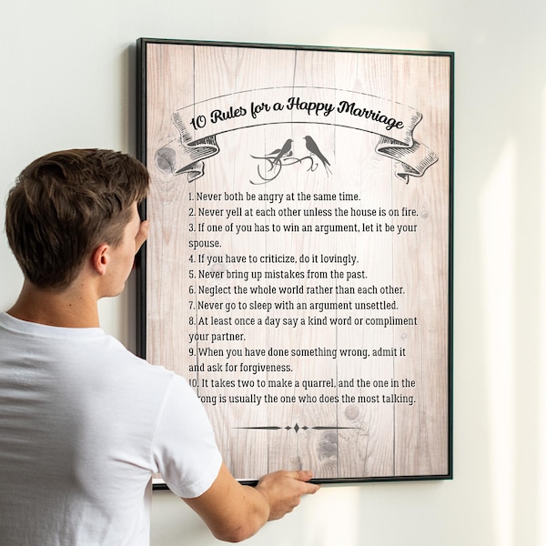 Marriage Rules - Etsy