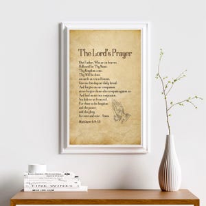 Lord's Prayer Print: Christian Scripture, Bible Verse (digital Download ...