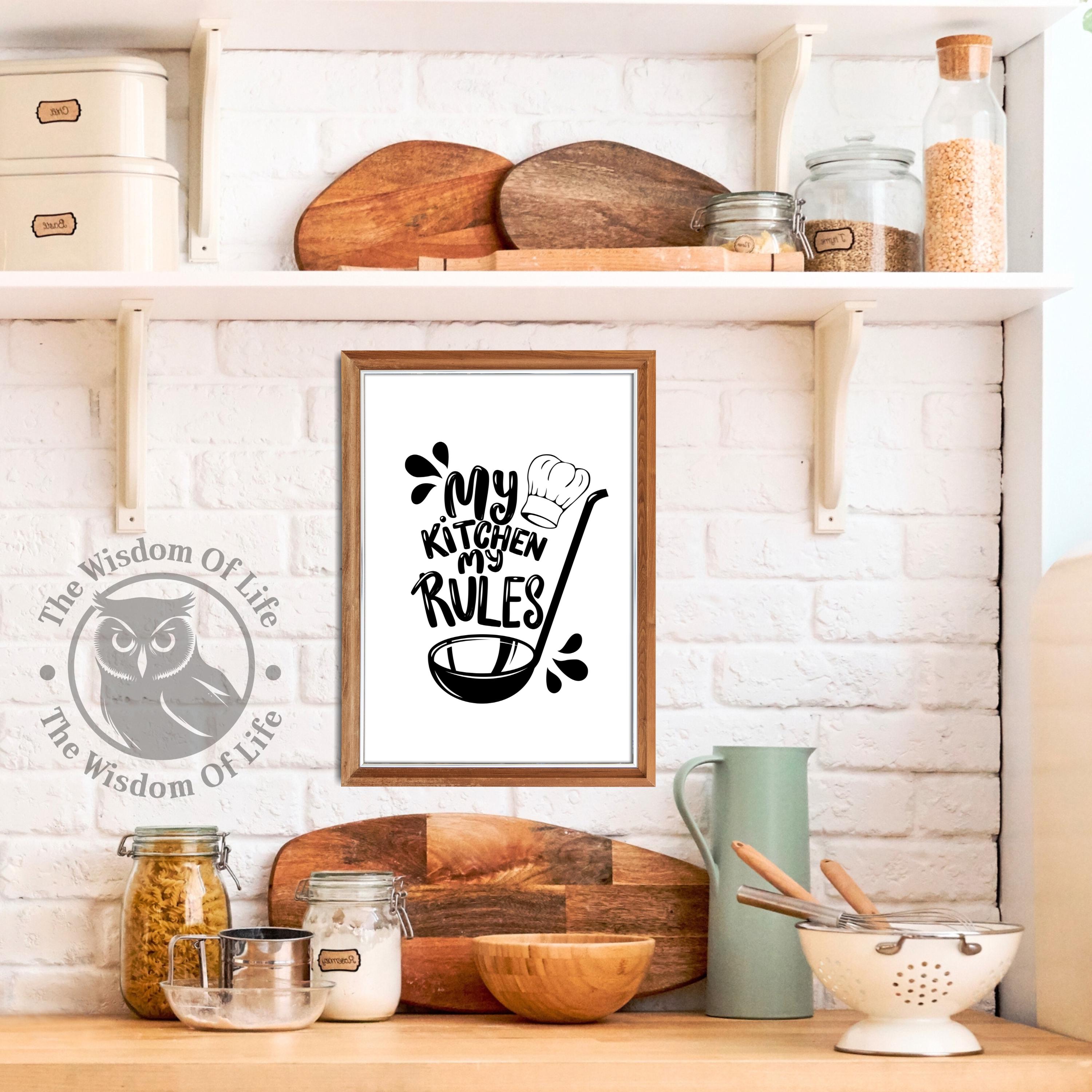 8. My Kitchen My Rules, Kitchen Sign, Vintage Kitchen, Let's Eat ...