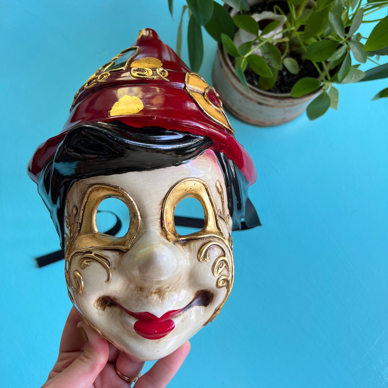 Vintage Pinocchio Mask Maschera Del Galeone Pinocchio Mask - Etsy