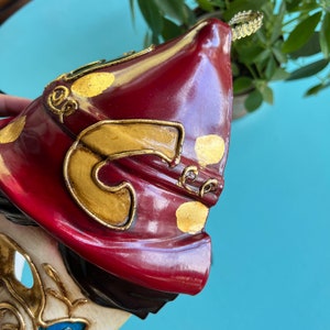 Vintage Pinocchio Mask Maschera Del Galeone Pinocchio Mask Hand Painted ...