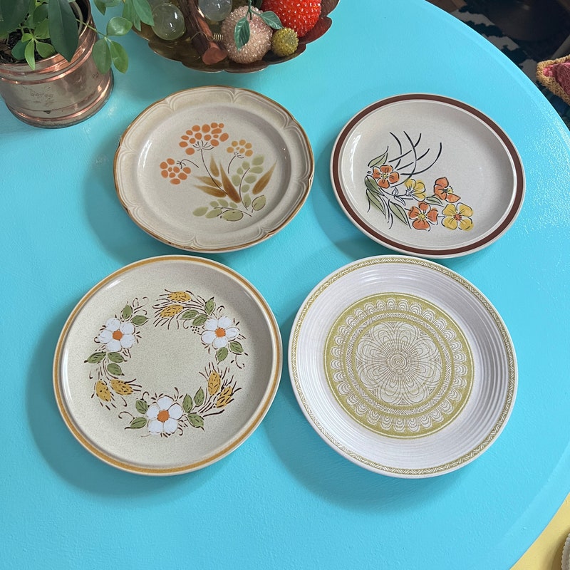 Vintage Floral Plate - Etsy