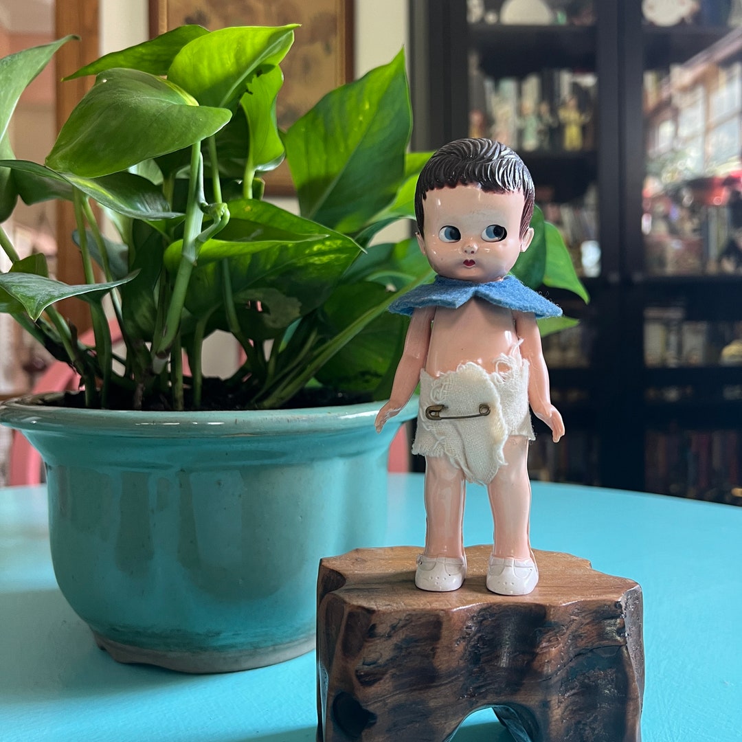 Vintage Celluloid Baby - Closing Eye Baby - Little Baby in a Diaper ...