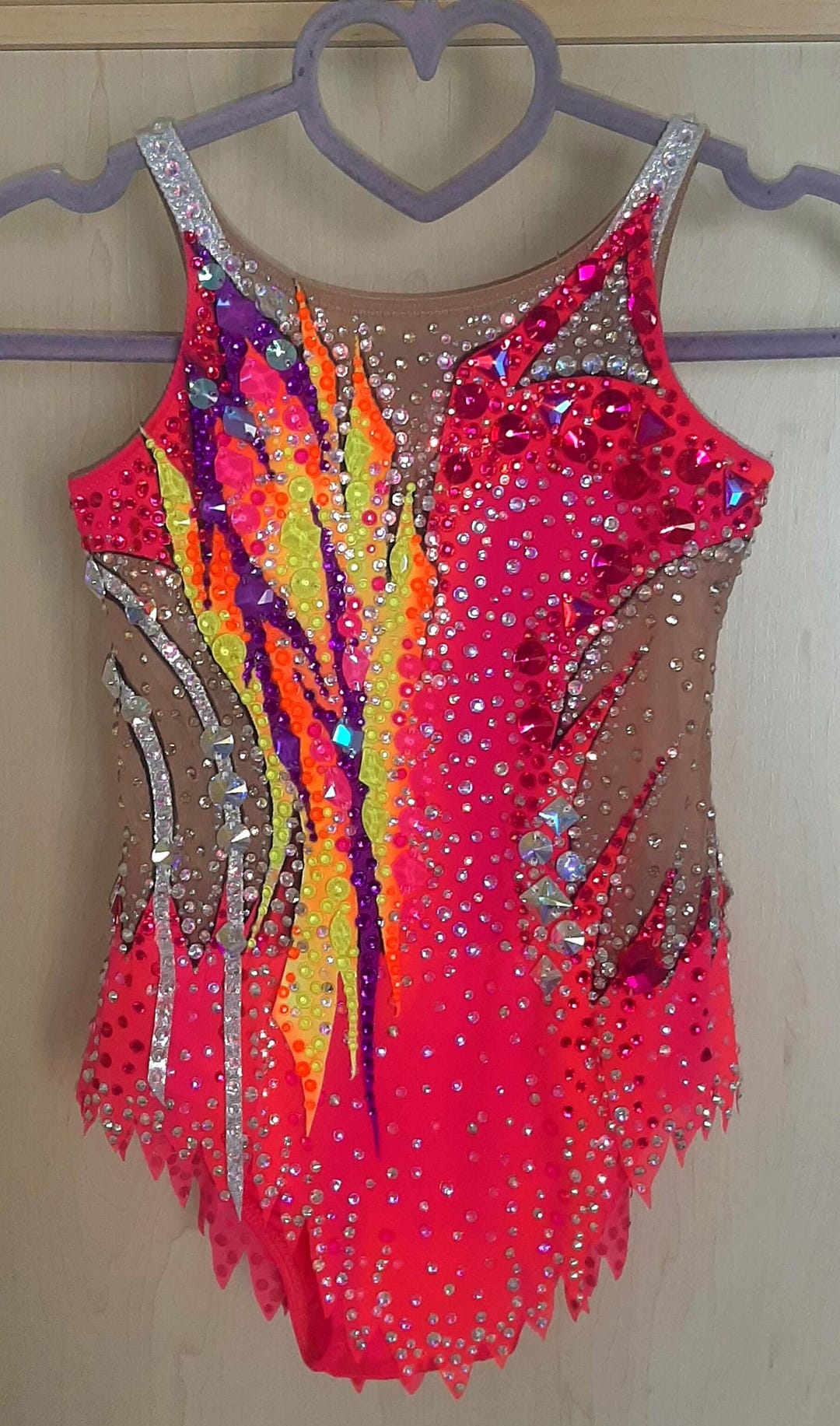 Pink Rhythmic Gymnastics Leotard for Girls | Custom Colors | Handmade ...