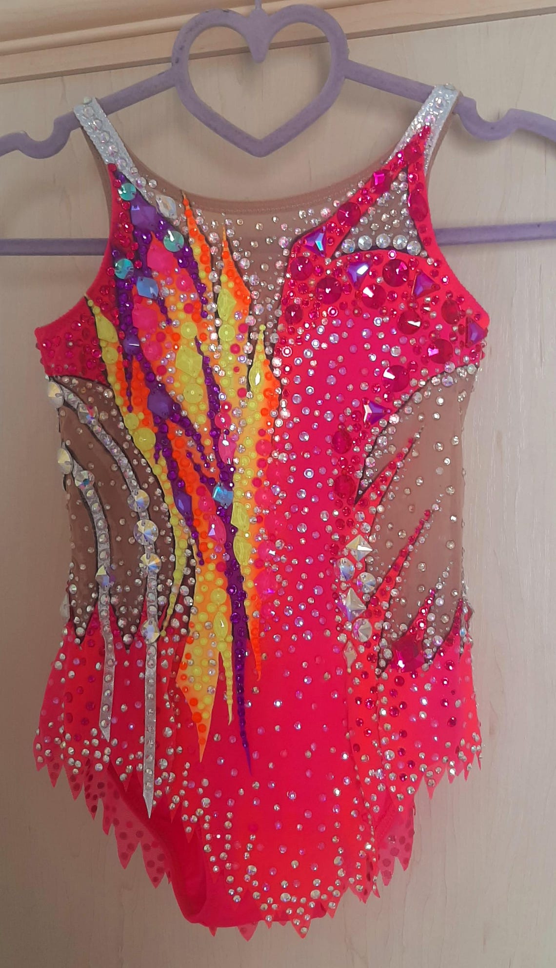 Pink Rhythmic Gymnastics Leotard for Girls | Custom Colors | Handmade ...